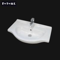 China Wear Resistance Bathroom Cabinet Basin One Tap Pedestal Sinks Type for sale