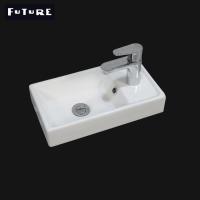 China Stone Resin Ceramic Bathroom Cabinet Basin Easy To Clean Anticorrosive for sale