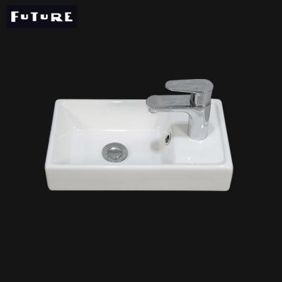 China Stone Resin Ceramic Bathroom Cabinet Basin Easy To Clean Anticorrosive for sale