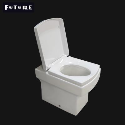 China Smooth Glazed Back To Wall Square Toilet Short Projection Btw Pan  Elongated for sale