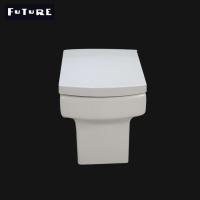 China Smooth Glazed Back To Wall Square Toilet Short Projection Btw Pan  Elongated for sale