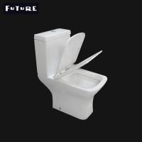 China Fashionable Rimless Square Toilet Rimless Close Coupled Toilet 375mm Width for sale