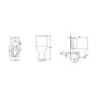 China 350mm Corner Bathroom Toilet Comfort Height Corner Toilet Elongated for sale