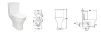 China 350mm Corner Bathroom Toilet Comfort Height Corner Toilet Elongated for sale