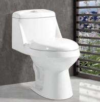 China Smooth Glazed Siphonic One Piece Toilet Siphonic Flushing Toilet Ceramic Sanitary Ware for sale