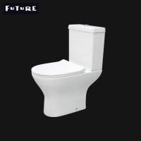 China 2 Pieces Short Projection Rimless Toilet Small Close Coupled Toilet 630*350*830mm for sale