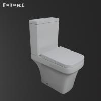China Washdown Flushing Close Coupled Bathroom Toilet Elongated Bowl For Apartment for sale