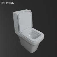 China Washdown Flushing Close Coupled Bathroom Toilet Elongated Bowl For Apartment for sale