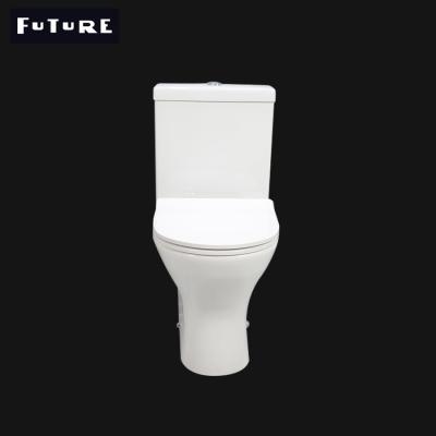 China Ceramic Elongated Comfort Height Rimless Toilet Dual Flush 3L 6L Bathroom Design for sale