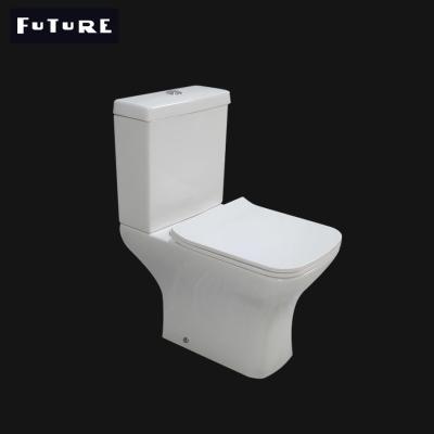China 357mm Wide Short Projection Btw Toilet Square Small Close Coupled 3L 6L for sale