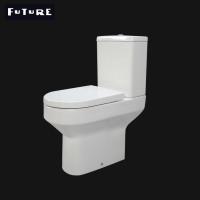 China P Trap Close Coupled Comfort Height Toilet Two Piece WC 610*357*400MM for sale