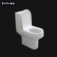 China P Trap Close Coupled Comfort Height Toilet Two Piece WC 610*357*400MM for sale
