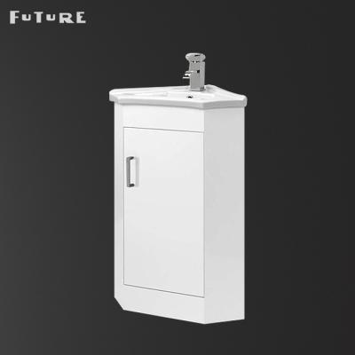 China Anti Overflow Bathroom Cabinet Basin Corner Sink Vanity Unit Single Tap for sale
