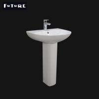 China American Standard Bathroom Pedestal Basin 400mm Wear Resistance for sale