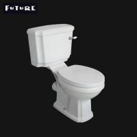 China Future Elongated Bowl Close Coupled Bathroom Toilet For Hotel 365mm Wide for sale
