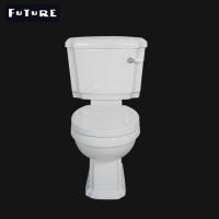 China Future Elongated Bowl Close Coupled Bathroom Toilet For Hotel 365mm Wide for sale
