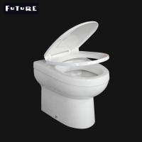 China Soft Closing PP Seat Cover Back To Wall Rimless Toilet Gravity Flushing Easy To Clean for sale