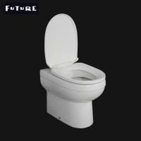 China Soft Closing PP Seat Cover Back To Wall Rimless Toilet Gravity Flushing Easy To Clean for sale