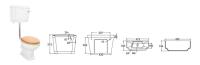 China Bathroom Low level cistern single flush Toilet for sale