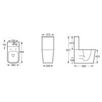 China High Density Bathstore Close Coupled Toilet White Two Piece WC Strong Load Bearing for sale