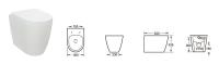 China Automatic Operation Round  Back To Wall Toilet For Bathroom Wear Resistance for sale