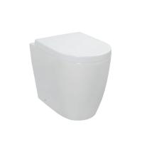 China Automatic Operation Round  Back To Wall Toilet For Bathroom Wear Resistance for sale