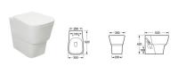 China slow descent design Back to Wall Toilet Wc Sanitary Ware 520*350*420mm for sale