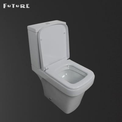 China P Trap Mute Flushing Close Coupled Bathroom Toilet  Floor Mounted wc ISO9001 for sale