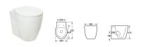 China Efficient Flushing White Back To Wall Toilet One Piece Ceramic Toilet 520mm for sale