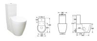 China Strong Load Bearing Floor Standing Toilet Two Piece Wc 650*380*395MM for sale