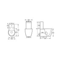 China Strong Load Bearing Floor Standing Toilet Two Piece Wc 650*380*395MM for sale