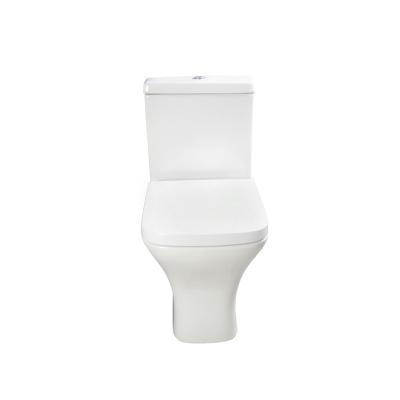 China Anti Fouling Glazed Rectangle Two Piece Water Closet Scratch Resistant for sale
