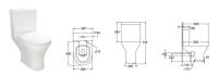 China Dual Flush 3L 6L Washing Down Two Piece Wc For The Bathroom 600*368*398MM for sale