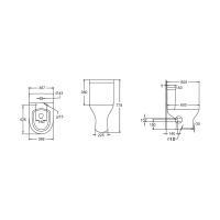 China Dual Flush 3L 6L Washing Down Two Piece Wc For The Bathroom 600*368*398MM for sale