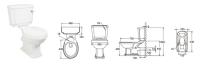China Polished Ceramic Close Coupled Wc Toilet Environmental 440*490*400MM for sale