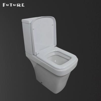China White 18Inch Tall Close Coupled Bathroom Toilet 465mm High Seat for sale