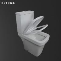 China White 18Inch Tall Close Coupled Bathroom Toilet 465mm High Seat for sale