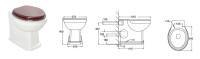 China Smooth Glazed round back to wall toilet Close Coupled  420mm deepth for sale