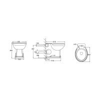 China Smooth Glazed round back to wall toilet Close Coupled  420mm deepth for sale