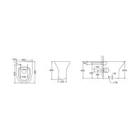 China CE Gravity Flushing Back To Wall Wc Pan Comfort Height Aging Resistance for sale