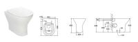 China CE Gravity Flushing Back To Wall Wc Pan Comfort Height Aging Resistance for sale