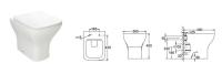 China Sanitary Ware 420mm Comfort Height Compact Back To Wall Toilet Gravity Flushing for sale