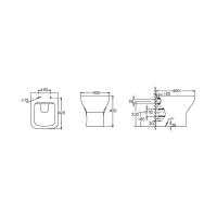 China Sanitary Ware 420mm Comfort Height Compact Back To Wall Toilet Gravity Flushing for sale
