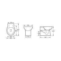 China Automatic Deodorization UPC Full Back To Wall Toilet Floor Mounted for sale