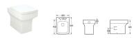 China 520*360*405mm Compact Back To Wall Toilet High Efficient Flushing for sale