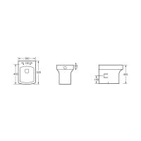 China 520*360*405mm Compact Back To Wall Toilet High Efficient Flushing for sale