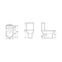 China antiwear Two Piece Contemporary Close Coupled Toilet Elongated  Auto Deodorization for sale