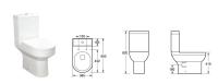 China antiwear Two Piece Contemporary Close Coupled Toilet Elongated  Auto Deodorization for sale