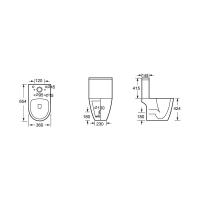 China Automatic Operation Two Piece WC Bathroom Water Closet   Bathroom Water Closet for sale