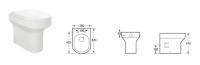 China Water Saving Short Projection Back To Wall Toilet 20KG-30KG weight antibacterial for sale